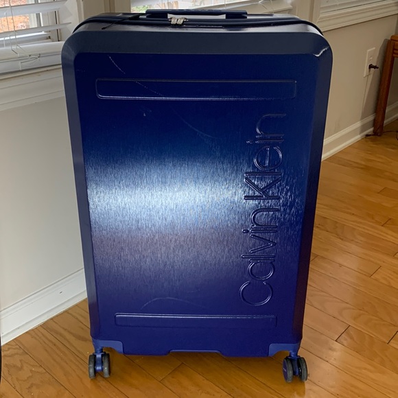 Calvin Klein | Bags | Calvin Klein Royal Blue Hardcase 28 Suit Case ...